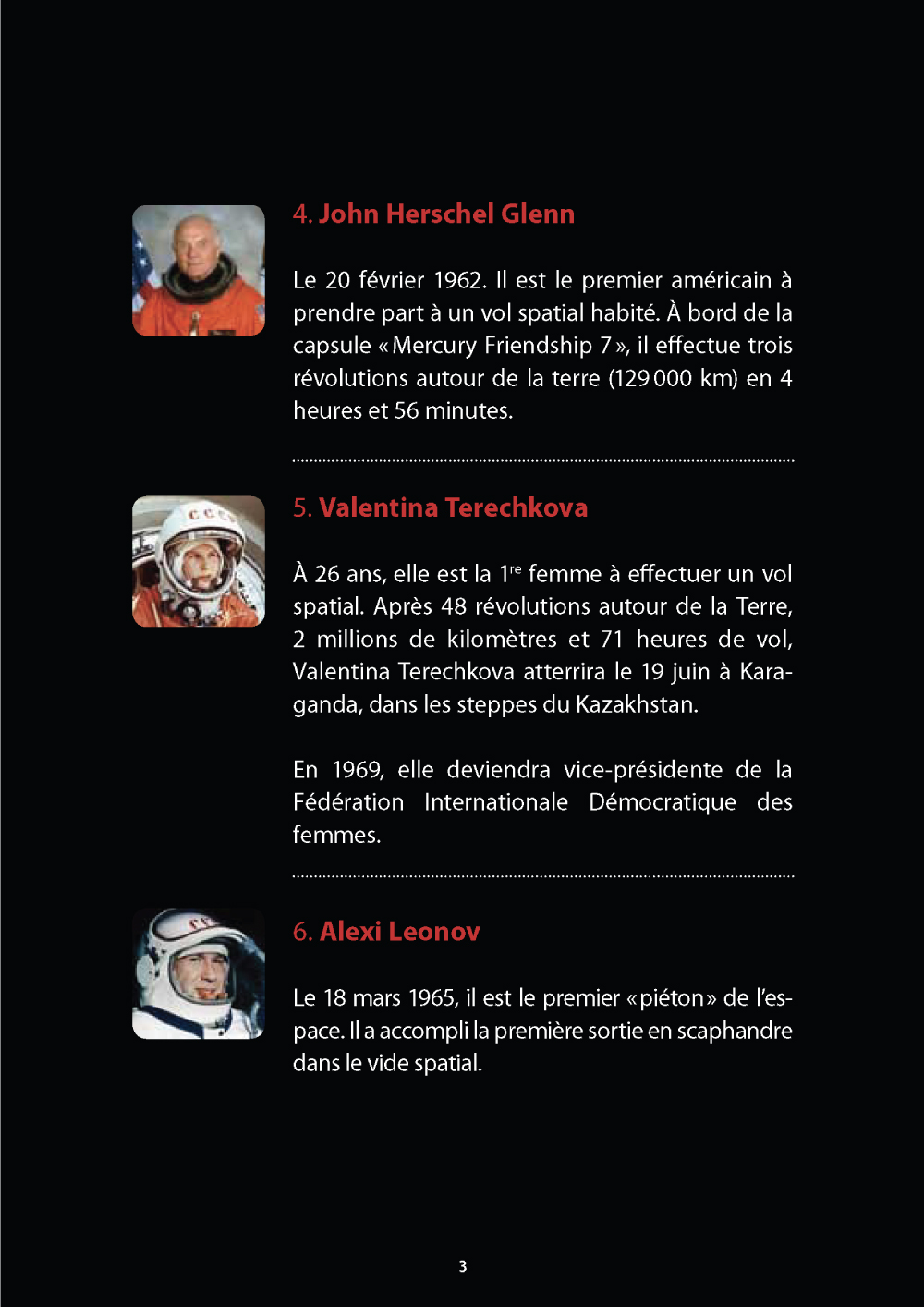 Les hommes dans l'espace