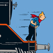 Tintin, Hergé and trains