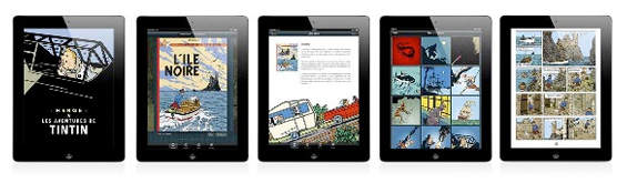 Les Aventures de Tintin sur iPad en Français et Néerlandais