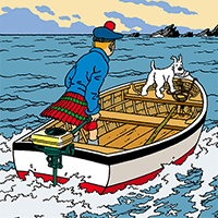 The Black Island - The sixth digital Tintin book in English and in Japanese