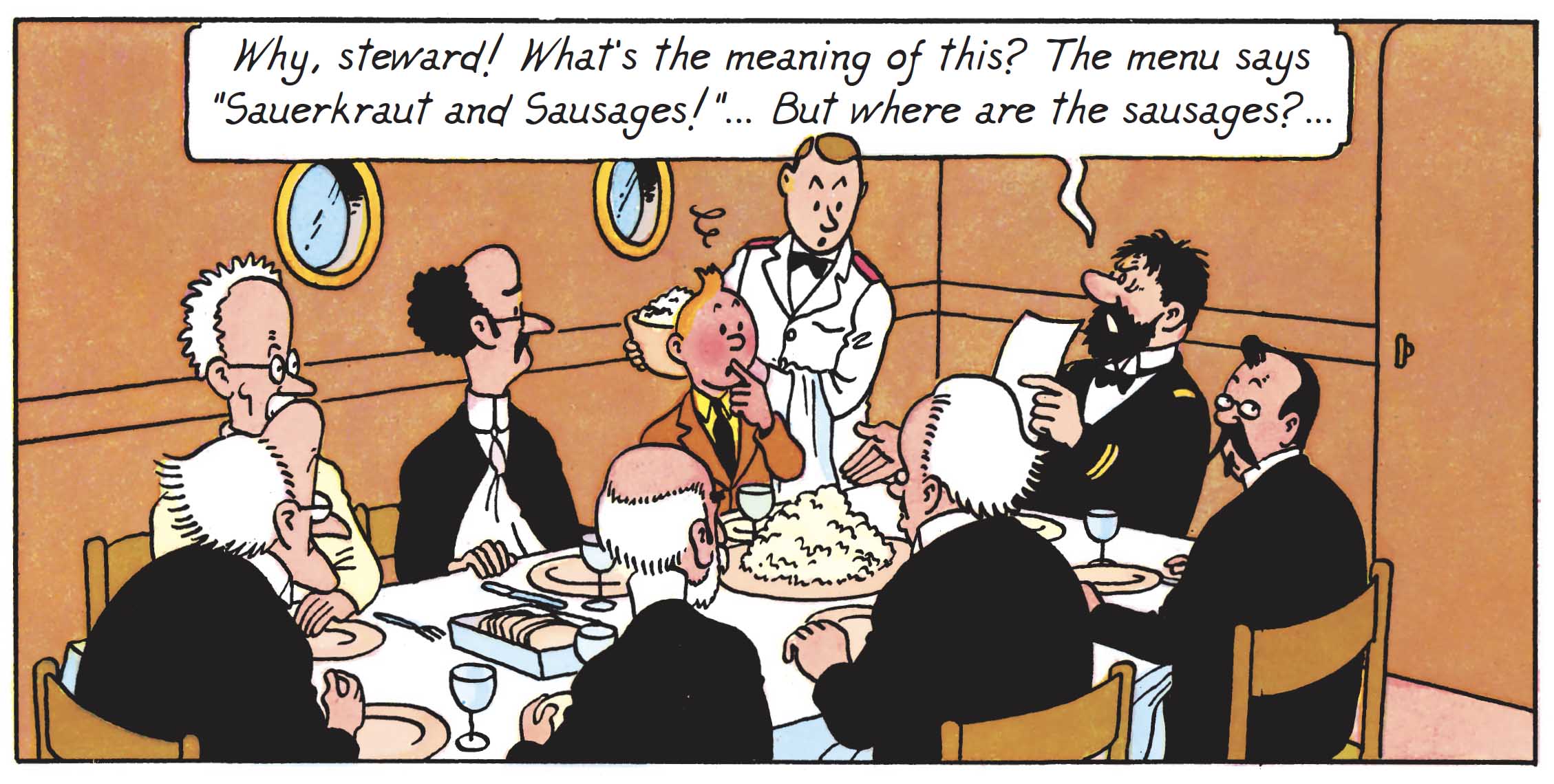 Tintin at the table