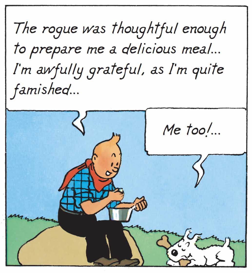 Tintin at the table