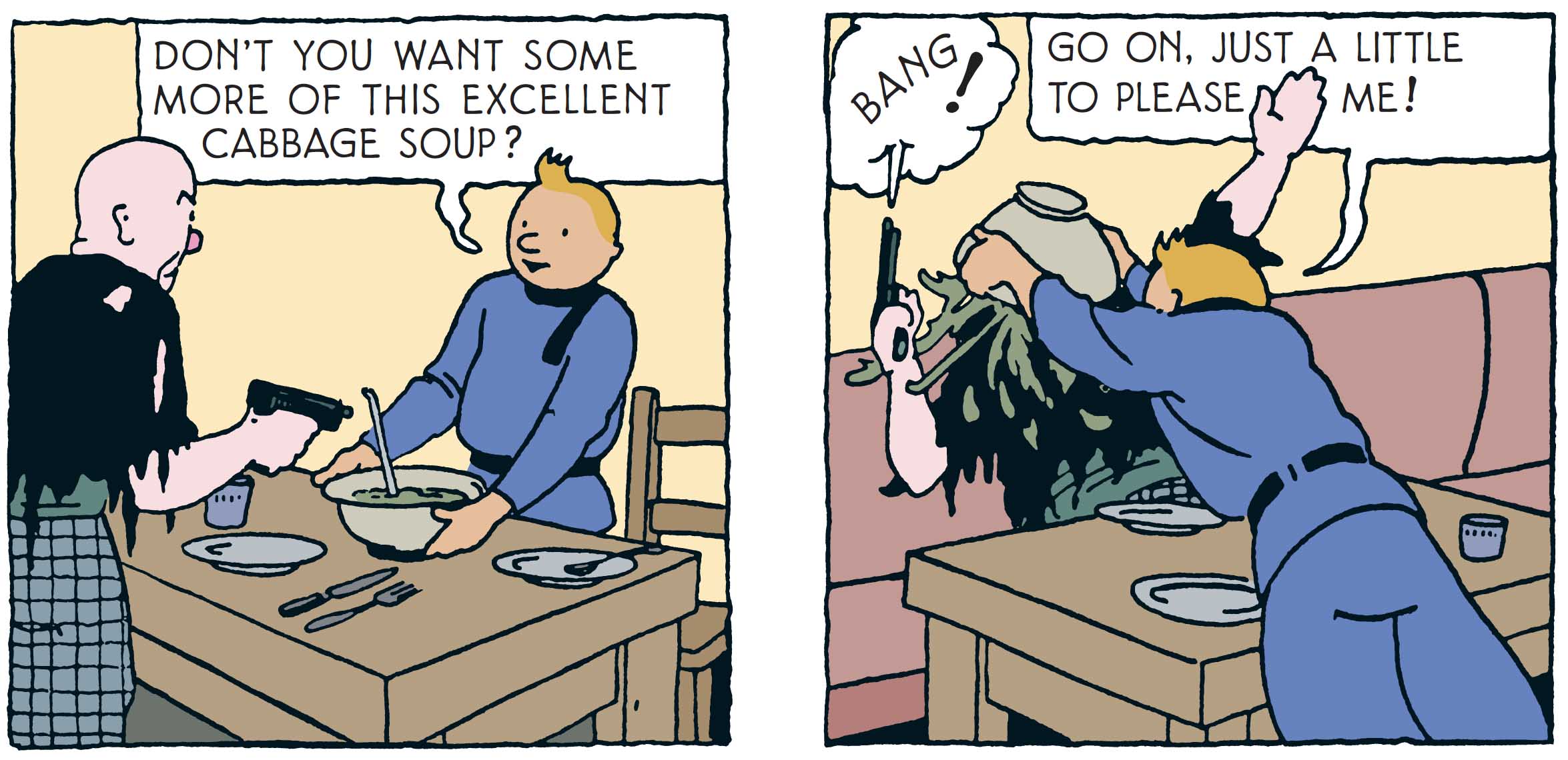 Tintin at the table