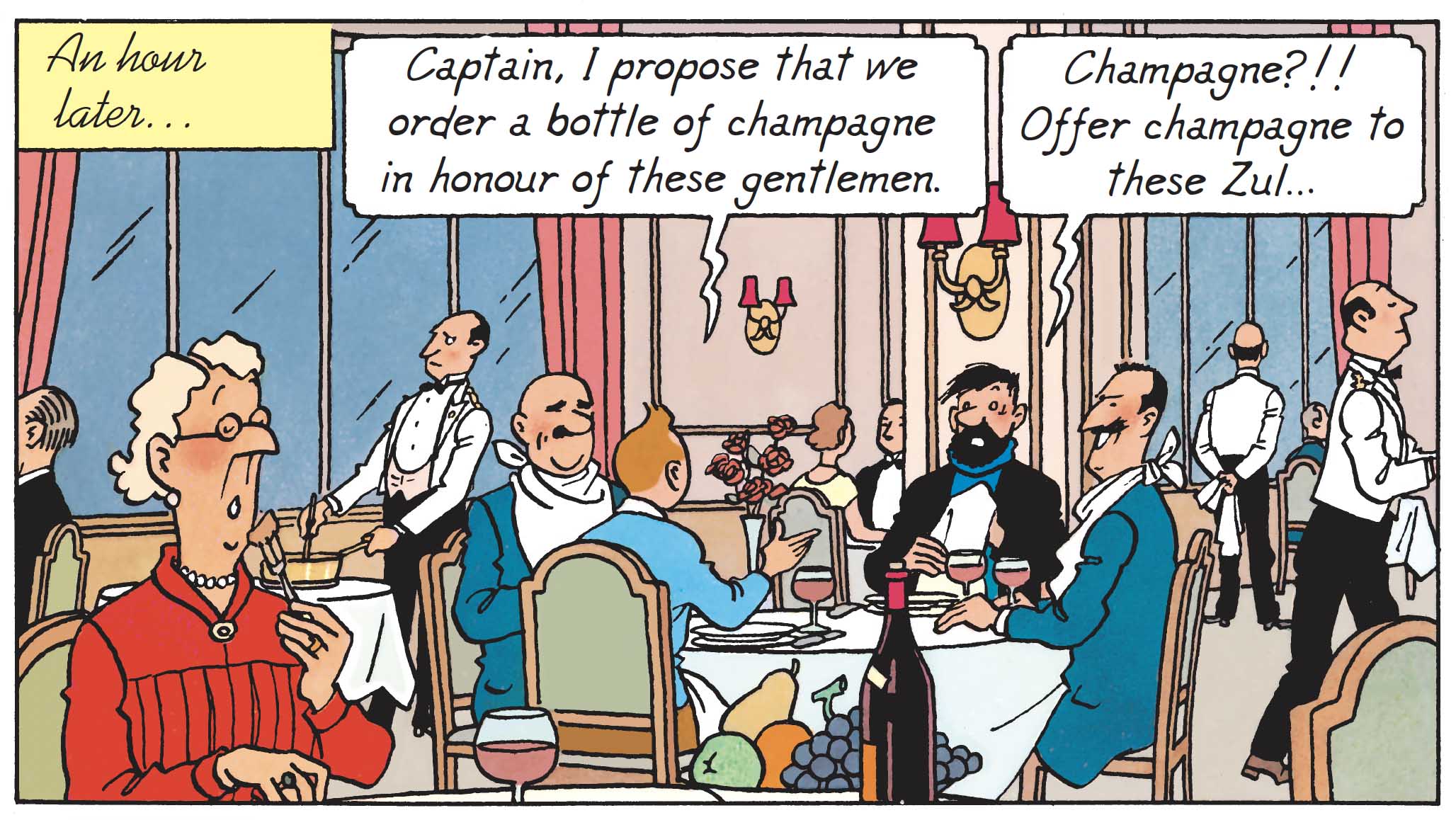 Tintin at the table
