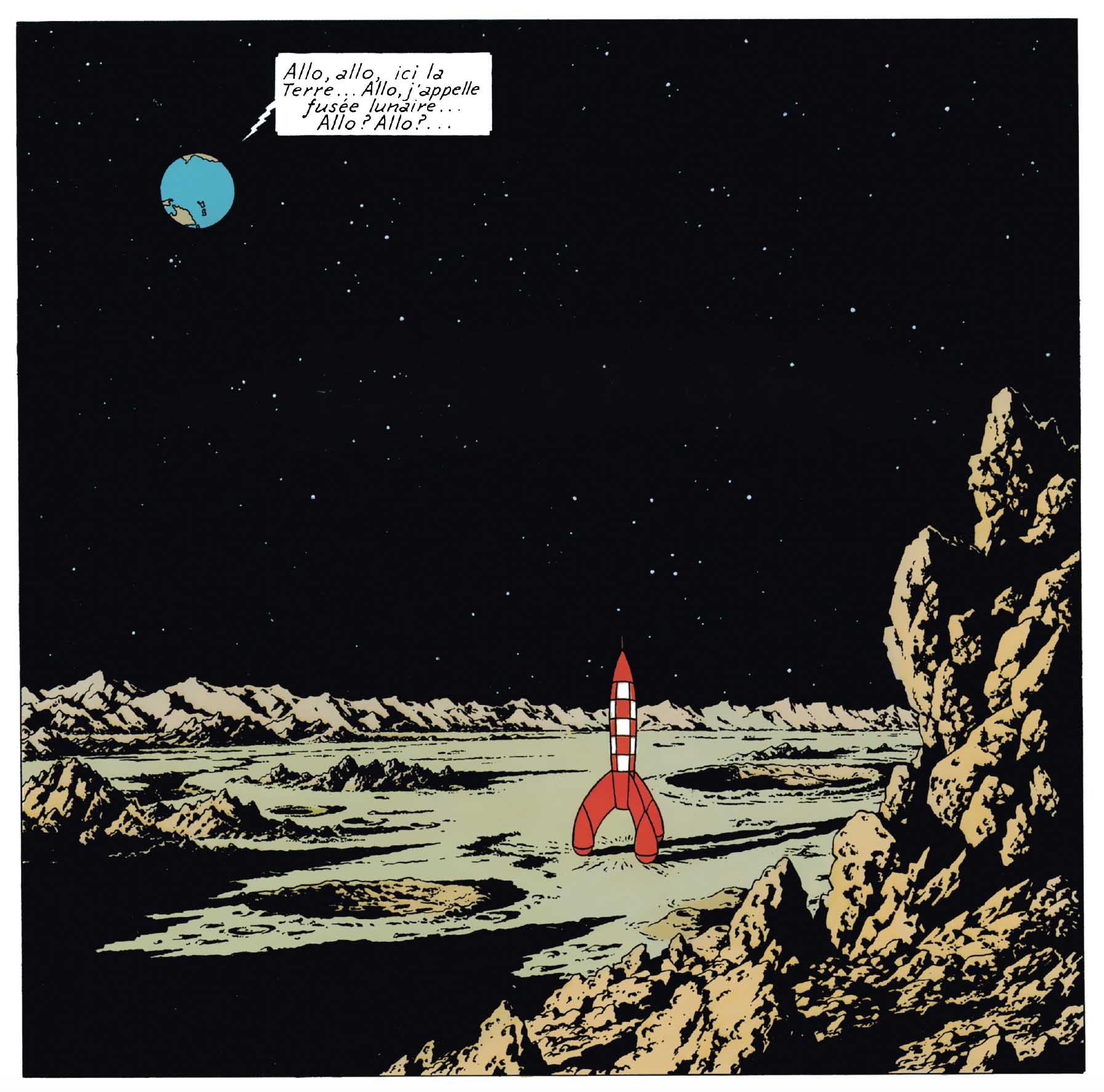 A Lunar Project: Tintin's rocket
