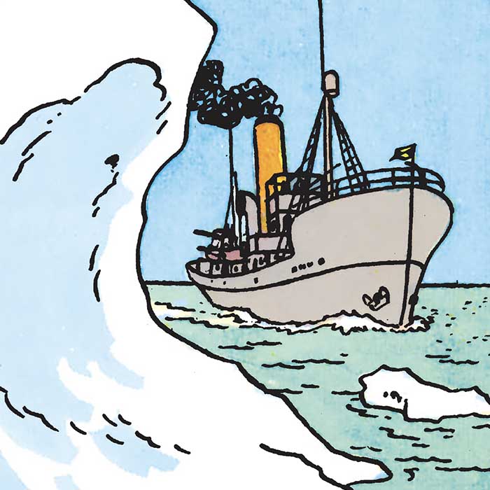 Where did the shooting star fall? An investigation in the heart of the ice