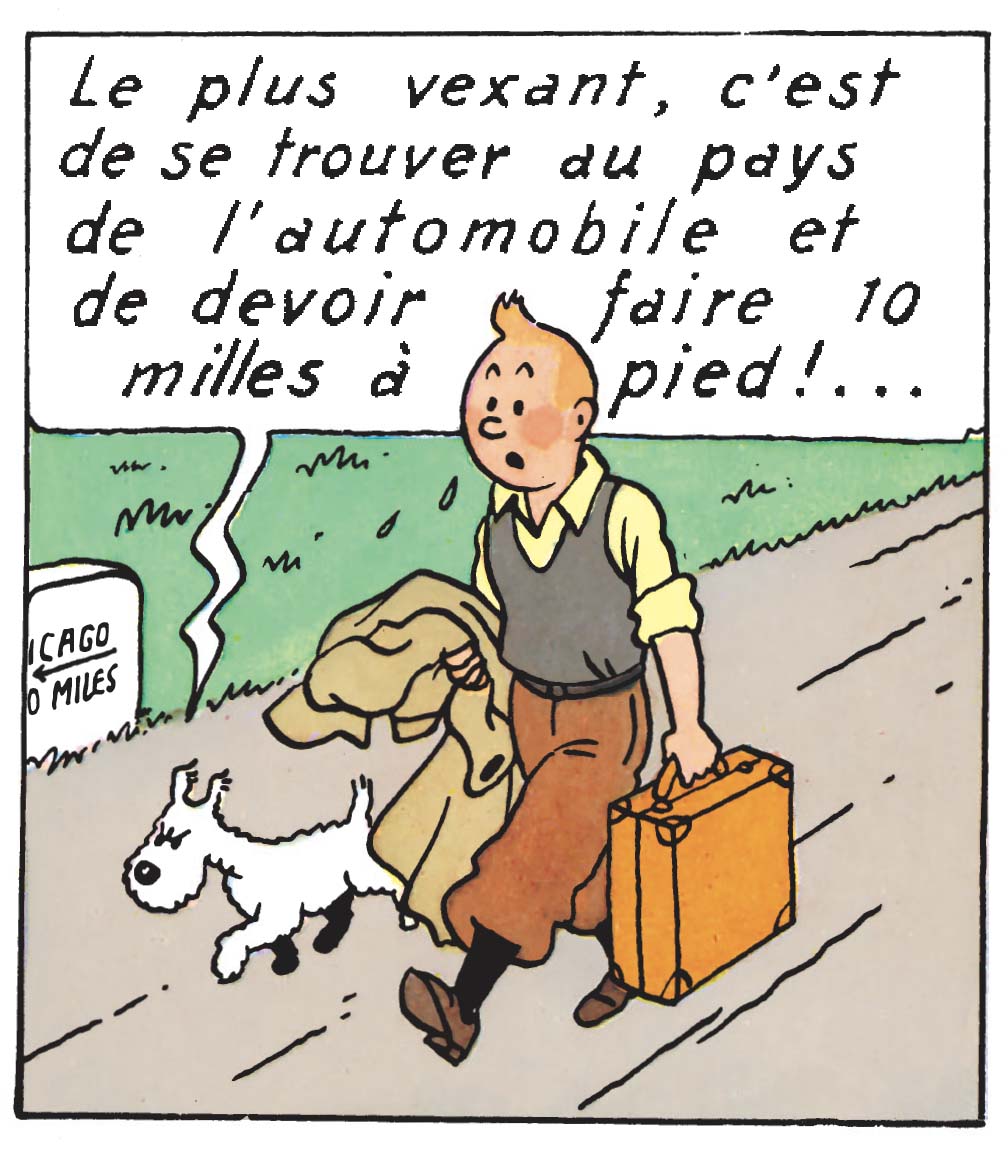 Tintin fait ses valises